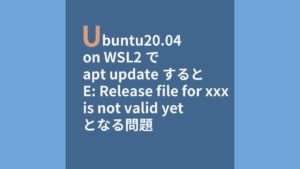 Ubuntu20.04 on WSL2でapt updateするとE: Release file for xxx is not valid yetとなる問題